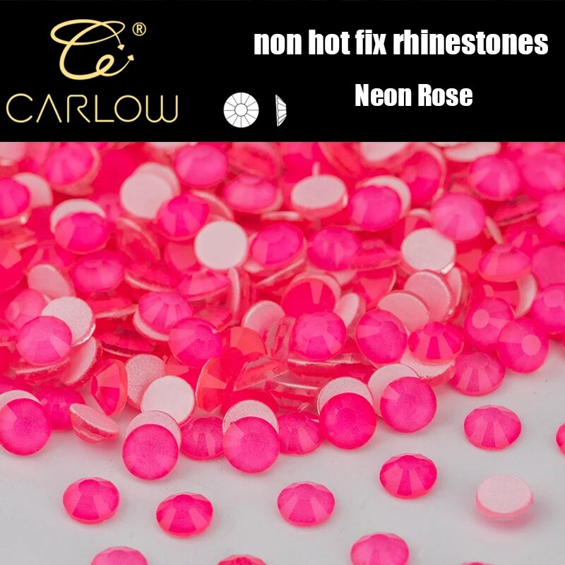 Неоновые стразы CARLOW для декорирования ногтей Розовый, SS20-1440pcs, Neon Rose