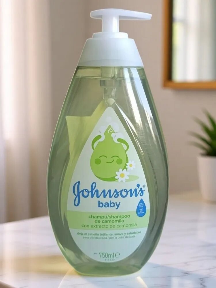 Johnson's Baby Детский шампунь с экстрактом ромашки, 750мл. с дозатором
