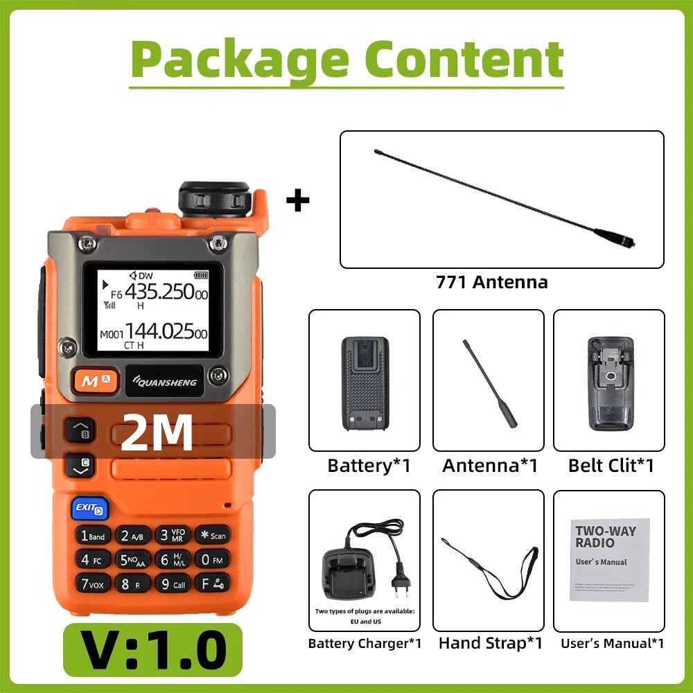 Рация Quansheng UV K6 UV K58 2М американский, K56-2M-771