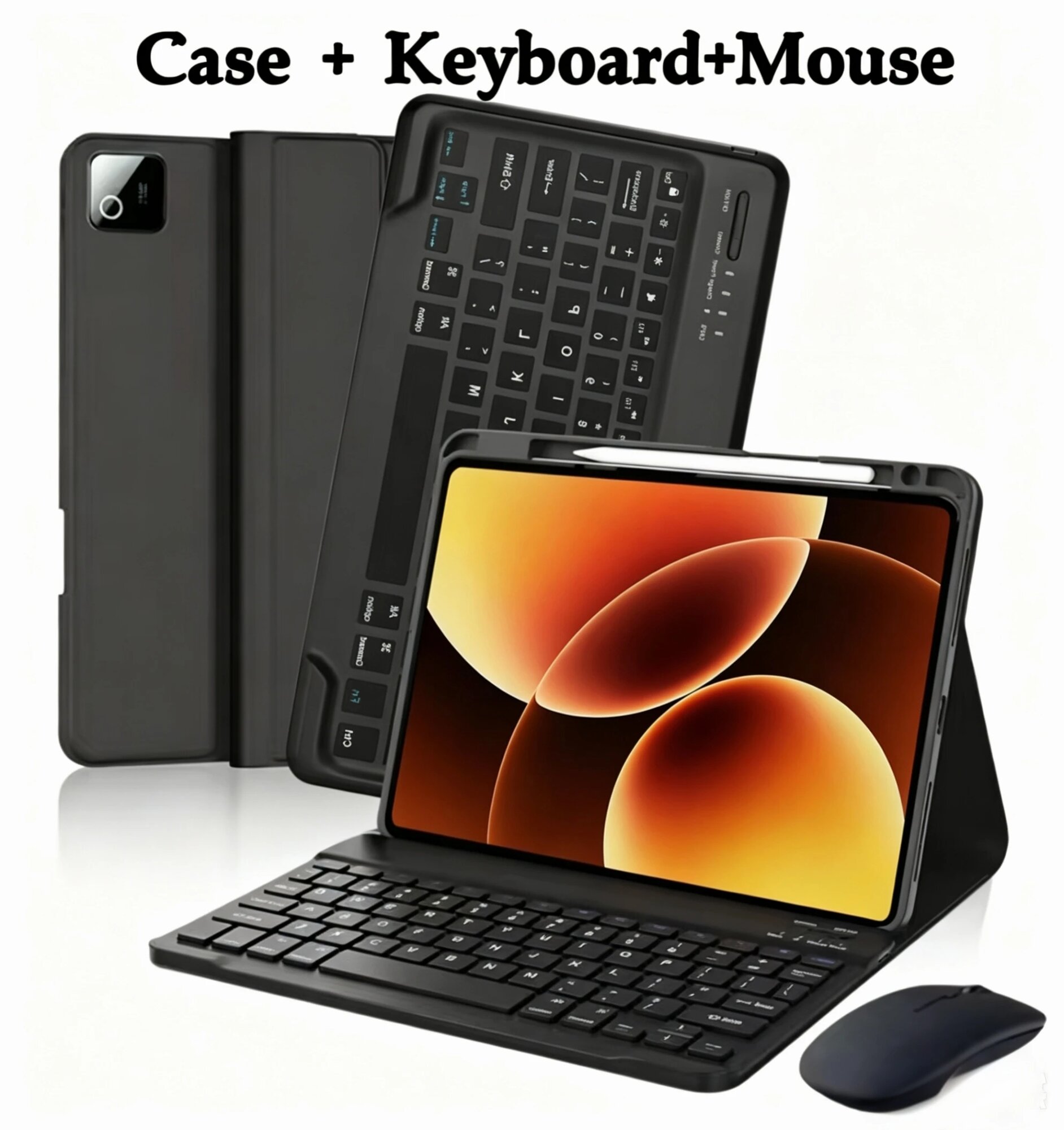 Чехол с клавиатурой HUAIBX для Xiaomi Pad 8/7/8/7Pro/POCO Pad X1 11.2" Черный, Black 2, French
