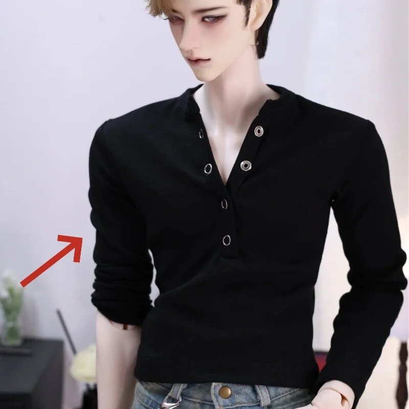 Аксессуары для кукол BJD Uncle 75/77, топ с длинными рукавами black