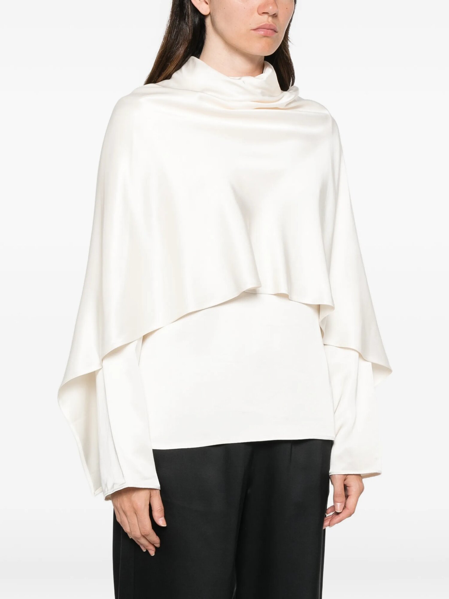 Блуза ROHE Satin draped blouse, размер 40 — фото 1