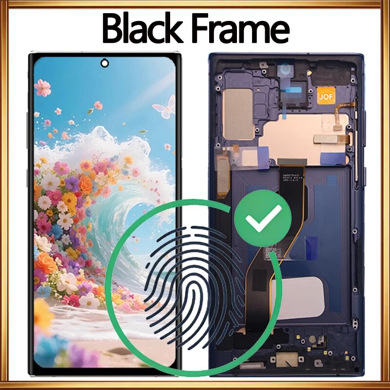 AMOLED-дисплей для Samsung Note 10+ 4G 5G, сенсорный экран N975F N976F, Черный, AMOLED Blcak F