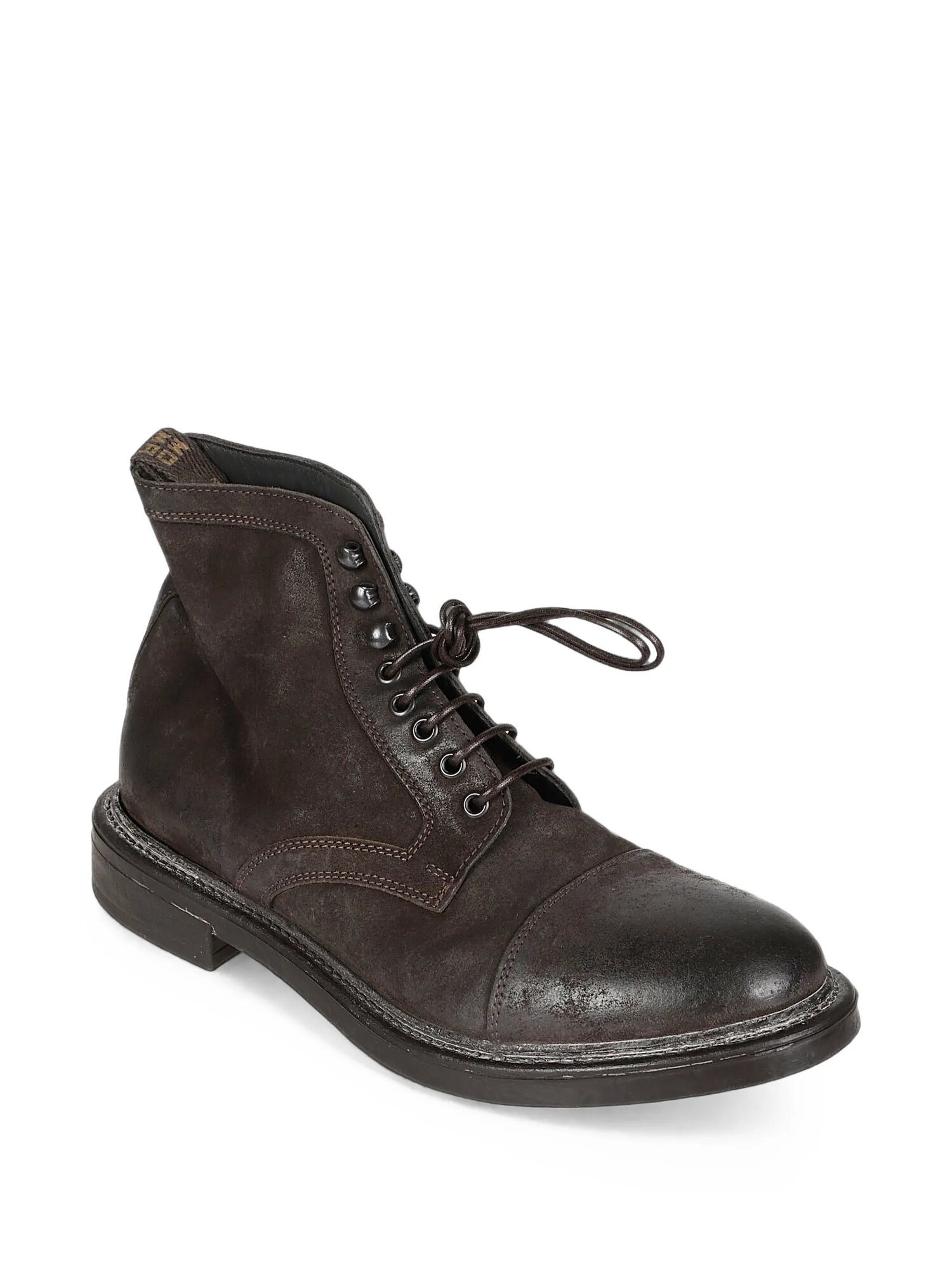 Ботинки MOMA Distressed-effect lace-up boots, размер 44, коричневый — фото 1