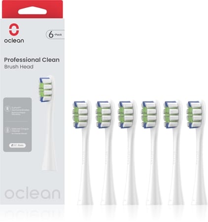 Насадка для электрической зубной щетки Oclean Professional Clean, белый, 6 шт.