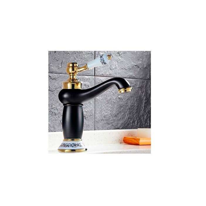 Смеситель для раковины MATRIX SMF-323270/BK ретро. Черный