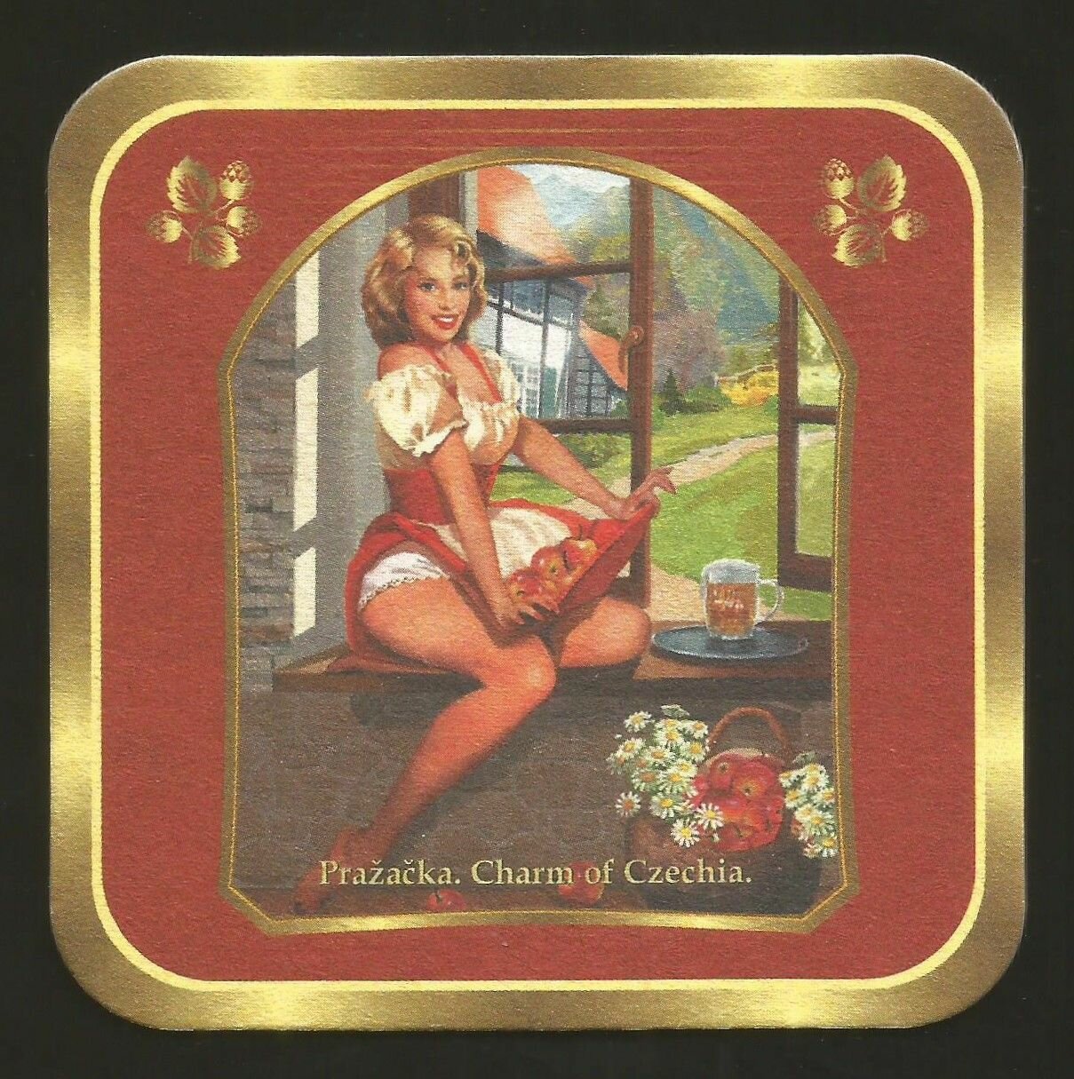 Бирдекель (костер) Чехия PRAZACKA №2 (подставка под пивной бокал)