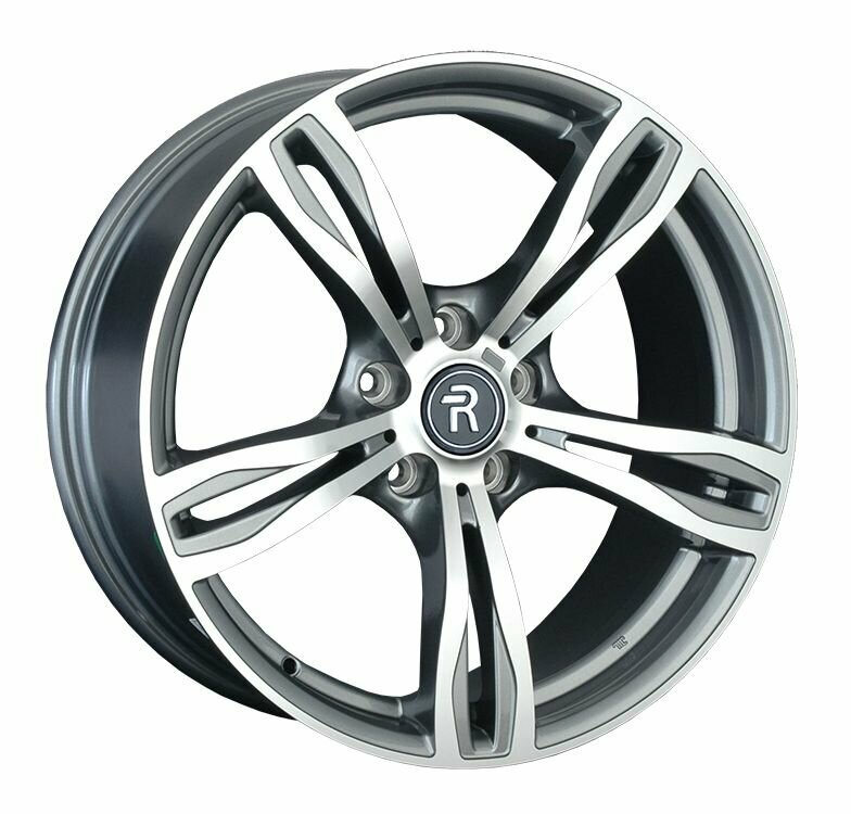 Колесный диск Replay B129 17x8" PCD5x120 ET43 D72,6 темно-серый глянцевый с полированными лучами