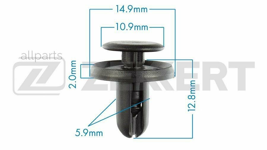 ZEKKERT BE-2482 Клипса крепёжная Mitsubishi Subaru (миним. кол-во заказа 10 шт)