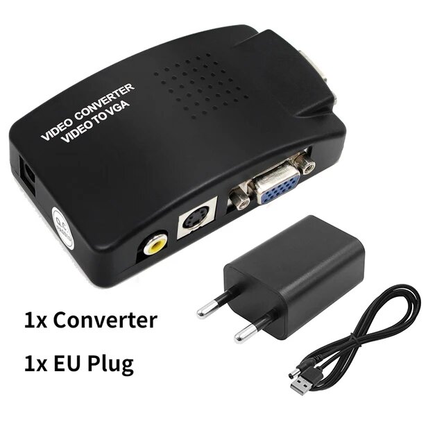 VGA Конвертер AV в VGA With EU Plug