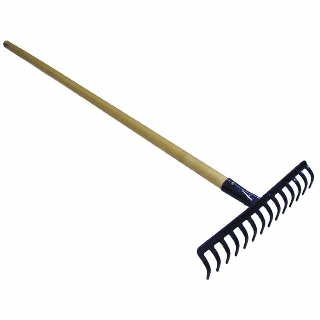 Грабли прямые ГПш-14 с деревянным черенком