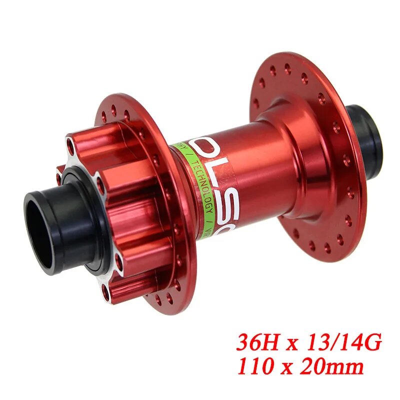 Велосипедная ступица POLSO 32/36 отверстий красная/черная Красный, Red 36H x 13G