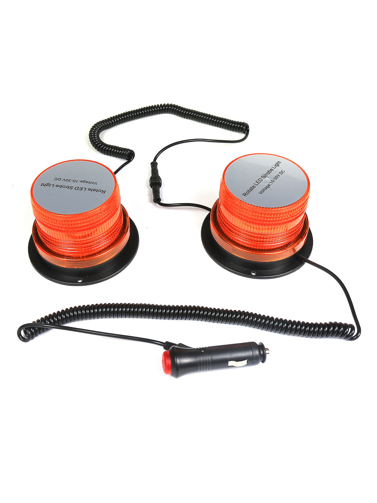 Маяк светодиодный 10-30V (жел.) (Строб.119х83) двойной Малый(23207)