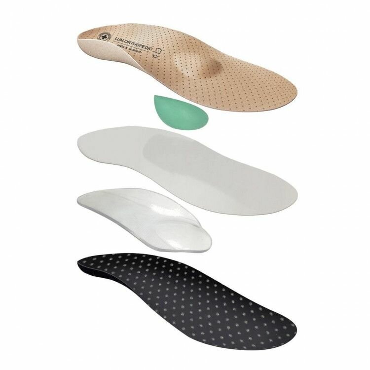 Стельки ортопедические каркасные, высокий метатарзальный валик, натуральная замша Luomma Lum 201S Бежевый, 46