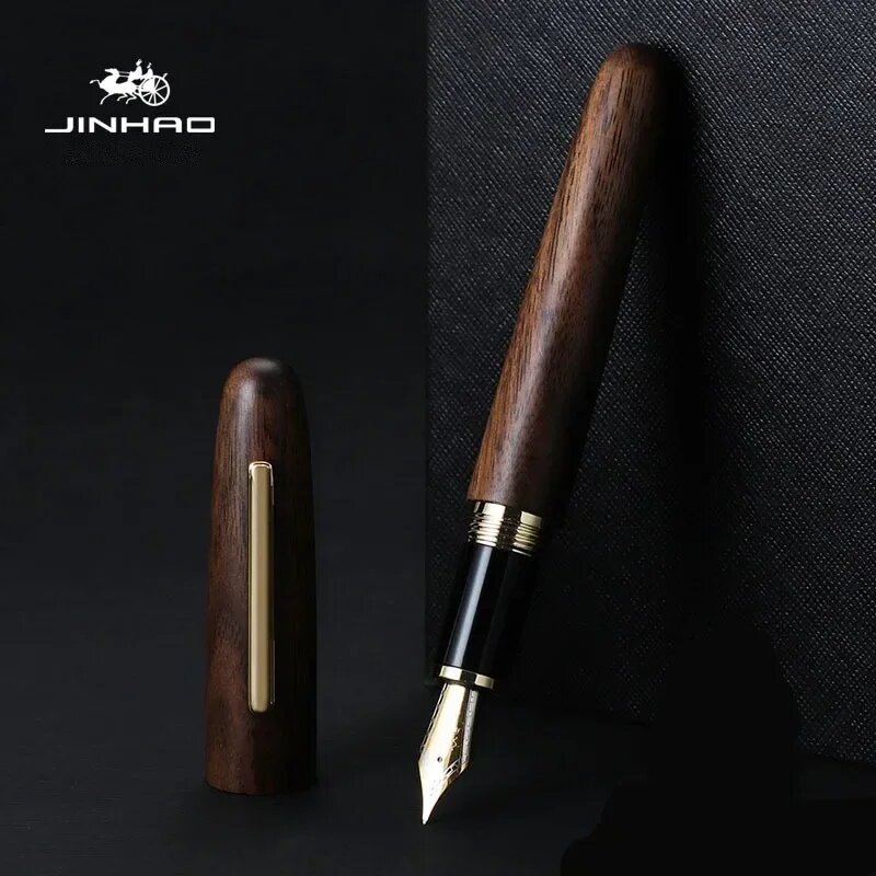 Перьевая ручка Jinhao 9056 из натурального дерева F(0.5mm), Walnut