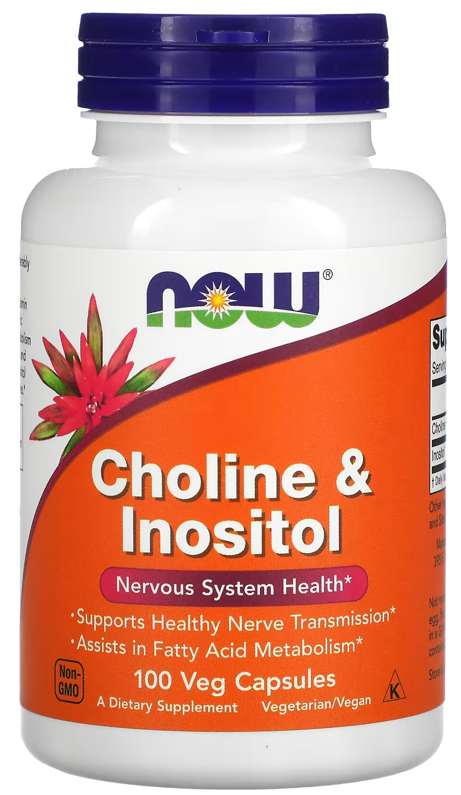 Now Choline & Inositol (Холин + Инозитол), капсулы массой 1142 мг, 100 шт.