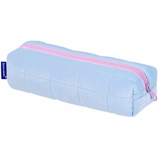 Пенал Brauberg мех 21х6х6 см голубой розовый 272279
