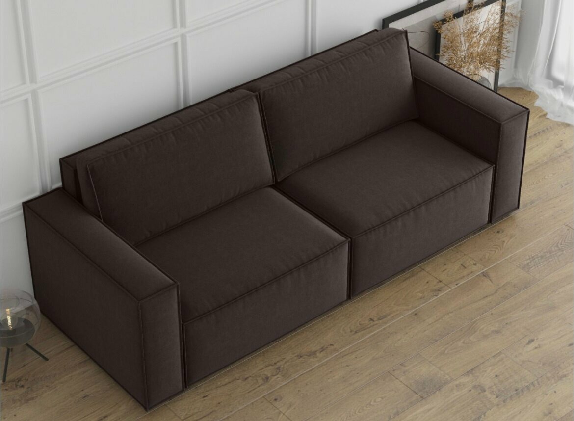 Диван MF-Sofa "Элизабет", еврокнижка, обивка велюр, пружинный блок