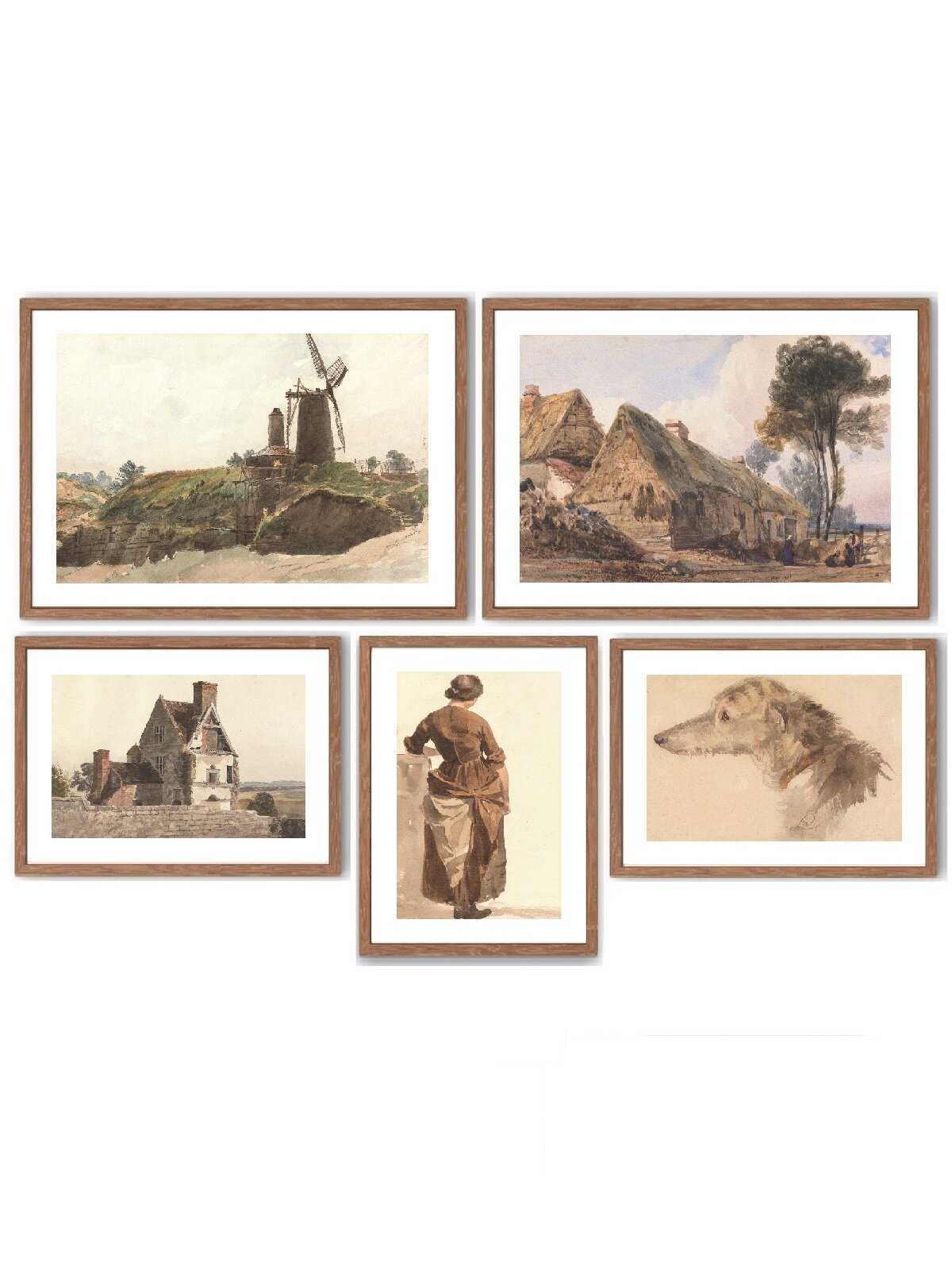 Постеры для интерьера 30х40 см, 21х30 см "Классика. Живопись" 5 шт (без рамок)