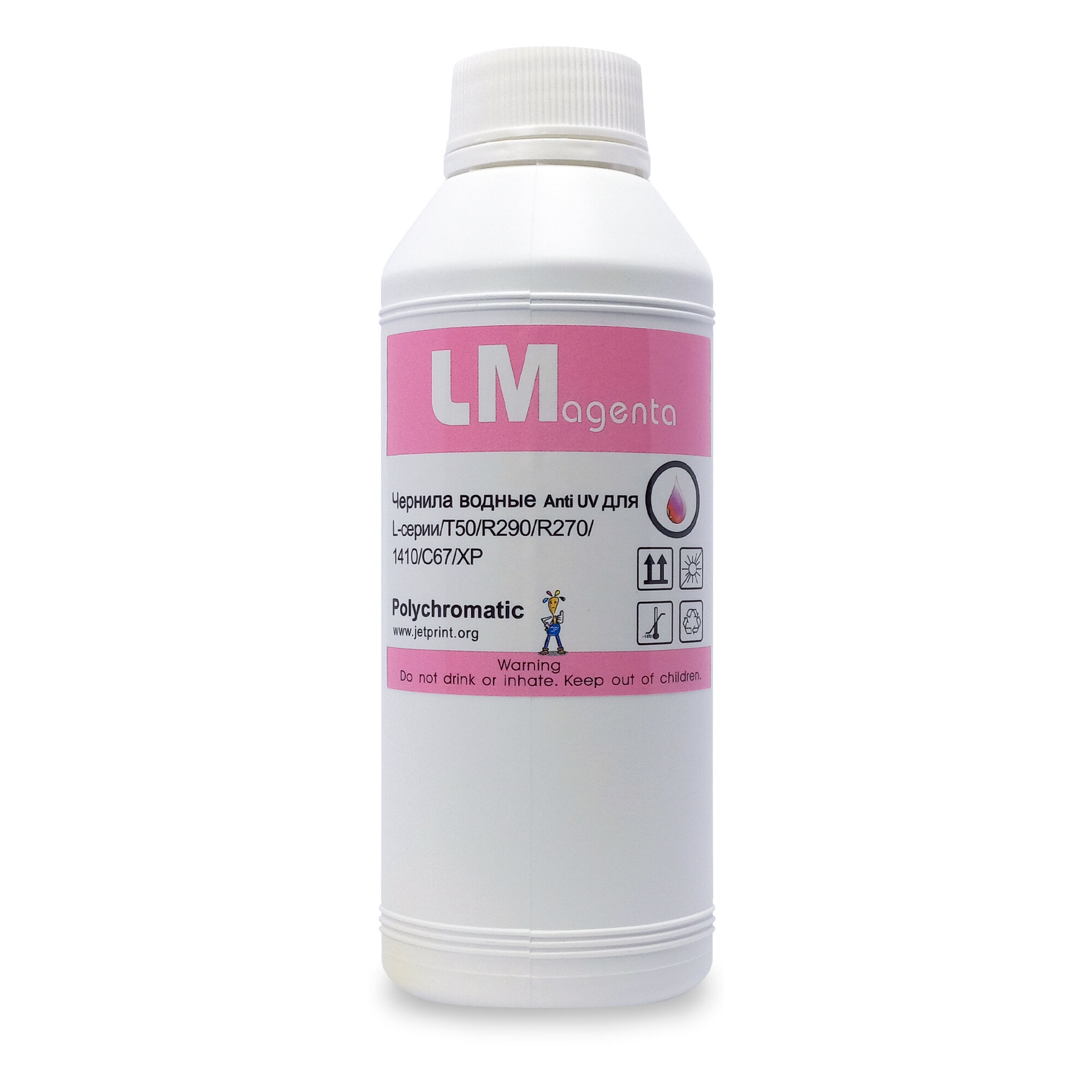 Чернила Polychromatic (JetPrint) (Светостойкие) для Epson, 500 мл (6593) (Light Magenta)