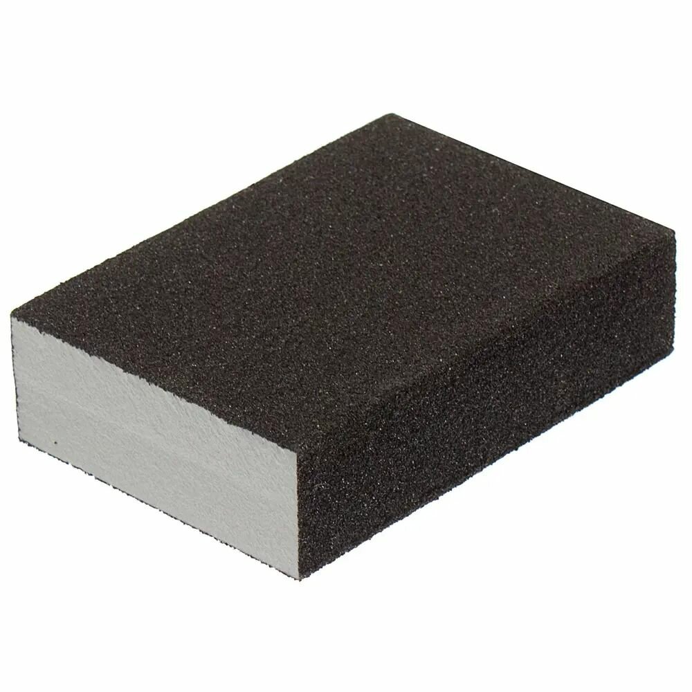 Губка шлифовальная абразивная четырехсторонняя P80 100x70x25 мм