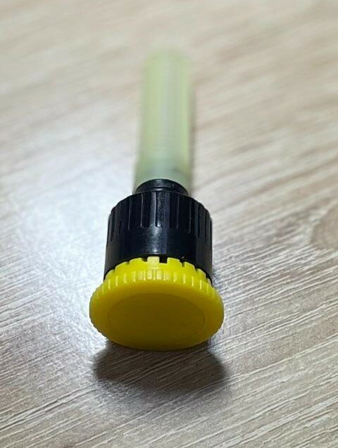 Сопло Green Helper вращающееся с фиксированным сектором 270° вылив 400-600L/H, радиус 0,5-2m 2.0-4.0bar (желтый)