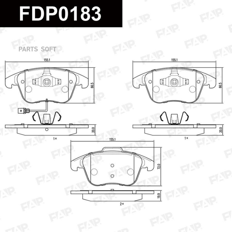 FDP0183 FAP Тормозные колодки для дисковых тормозов