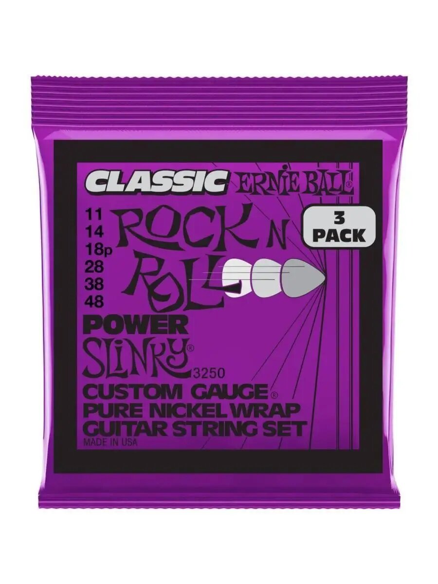 Струны ERNIE BALL 3250 Pure Classic RnR Slinky Power 11-48