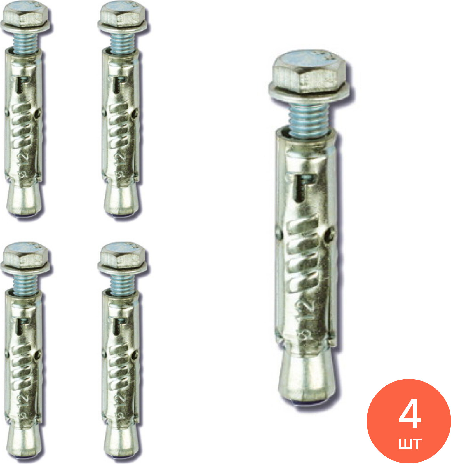 Анкер DKC / ДКС CM431060 стандартный стальной с болтом М10, 1шт. / крепеж (комплект из 4 шт)