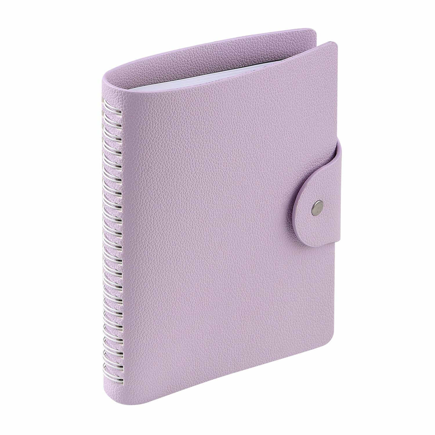 Кожаный блокнот на кольцах Bruno Visconti TORINO зефирный сиреневый в линейку / ежедневник недатированный / записная книжка А5 арт.3-685/08