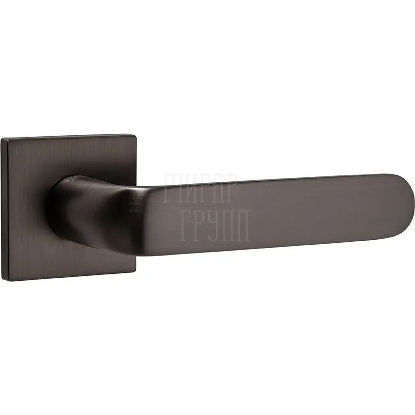 Дверная ручка Punto (Пунто) на квадратной розетке "EXTRA" графит