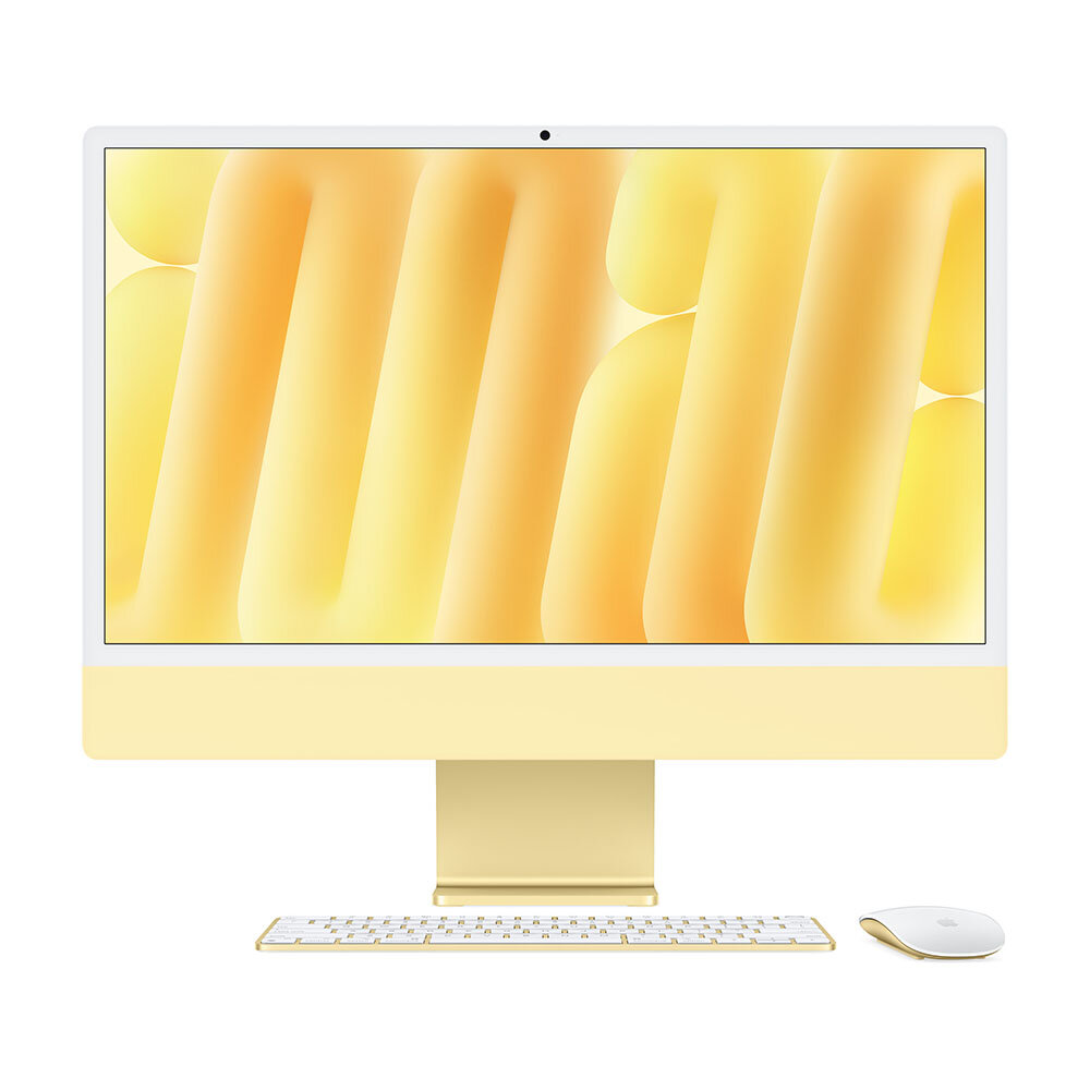 Apple Моноблок Apple iMac 24 2024 (M4 10-Core, GPU 10-Core, 24GB, 512GB) (Жёлтый, 24 ГБ, 512 ГБ)