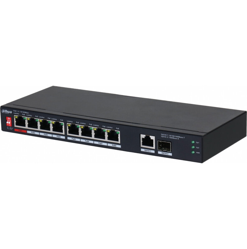 Коммутатор неуправляемый Dahua DH-PFS3110-8ET1GT1GF-96