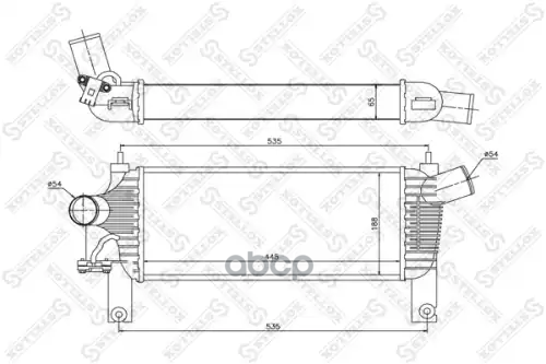 Интеркулер! Nissan Navara/Pathfinder 2.5DCi 05> Stellox арт. 1040233SX