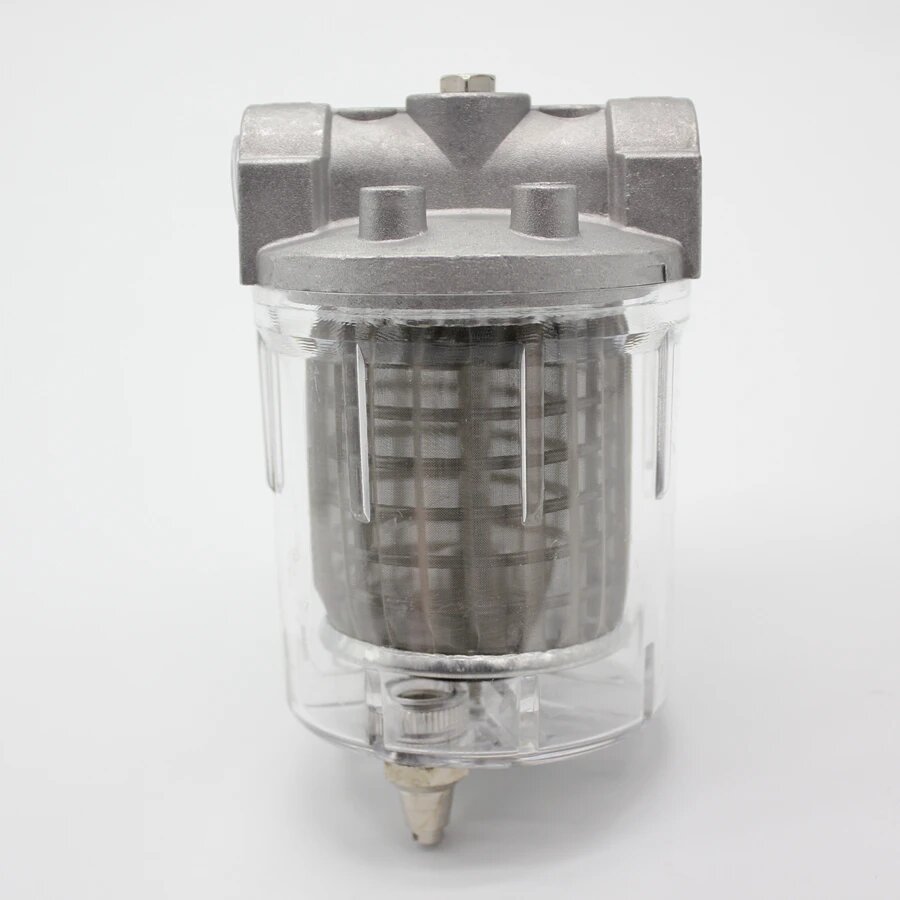 Масляный фильтр для масляной горелки Transparent P.C. Чашка 1/2" 3/8" дизельного топливного фильтра для котла 120 л/ч 1 of 2 inch filter