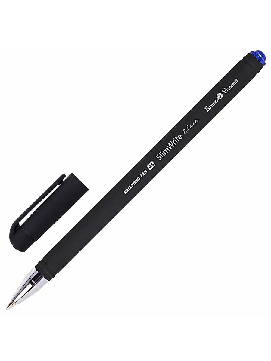 24шт Ручка шариковая BRUNO VISCONTI "SlimWrite", "Black", С