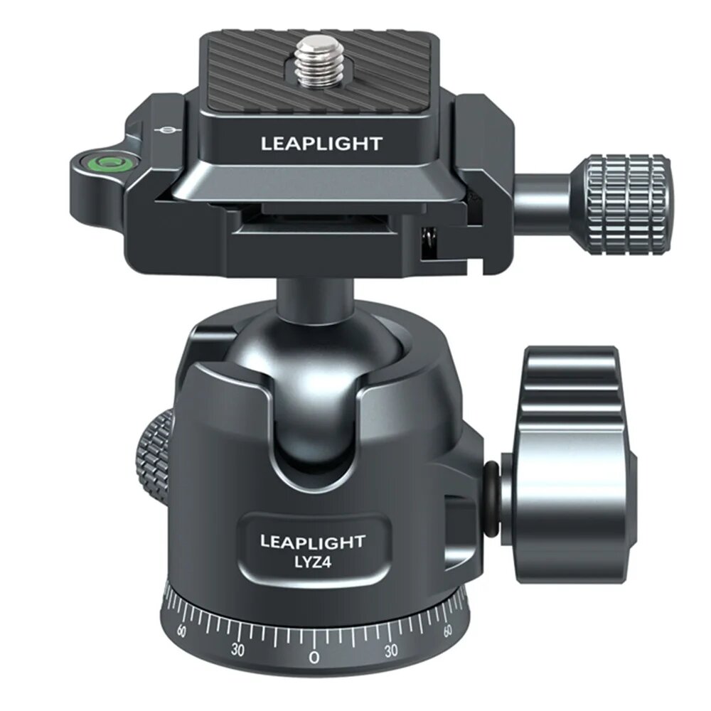 Панорамная головка штатива LEAPLIGHT 360, U-образная канавка, шаровая головка для камеры, телефона, фиксированный кронштейн, аксессуары для расширения видео