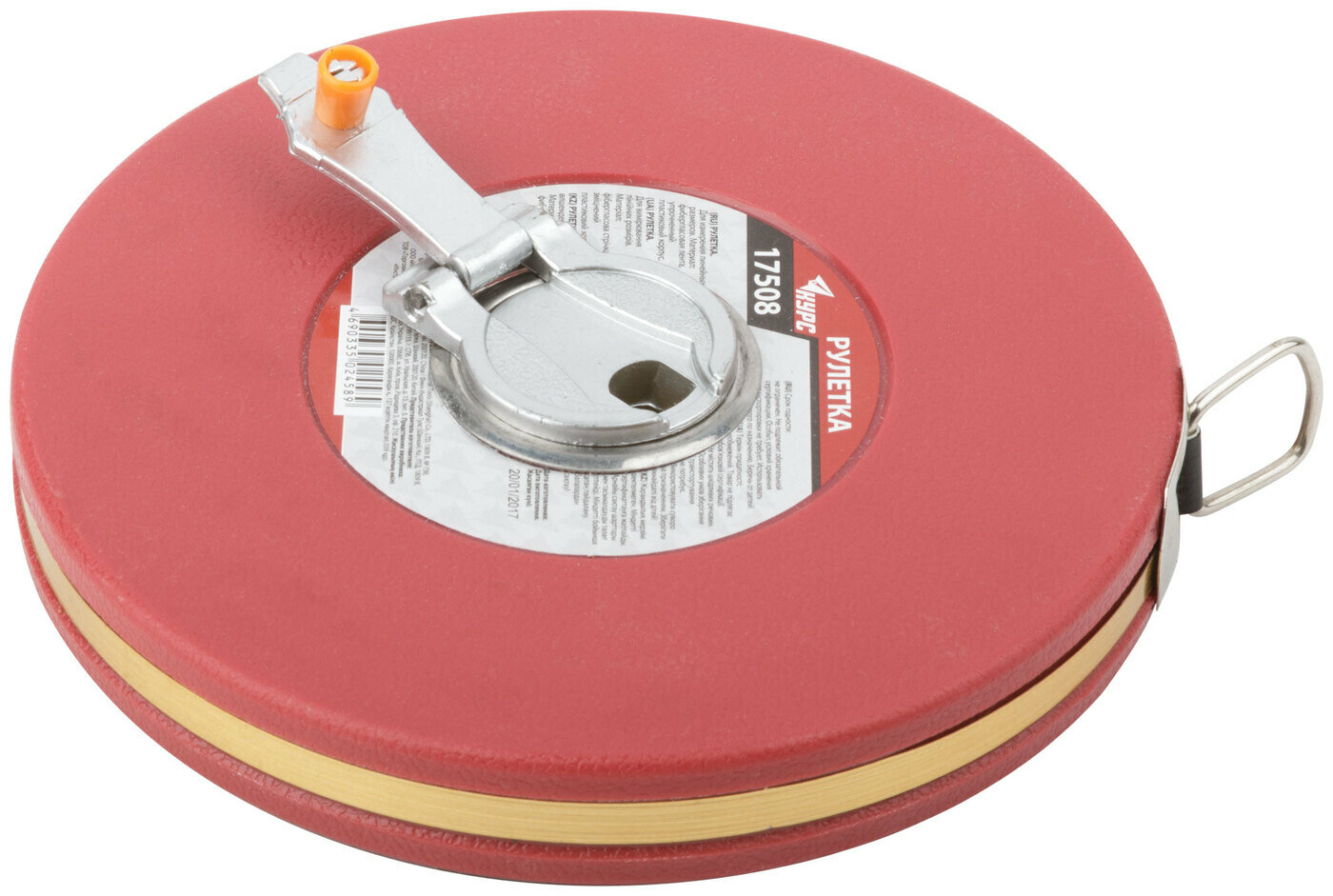 Рулетка 30м землемерная фиброглассовая лента пластиковый корпус (40)