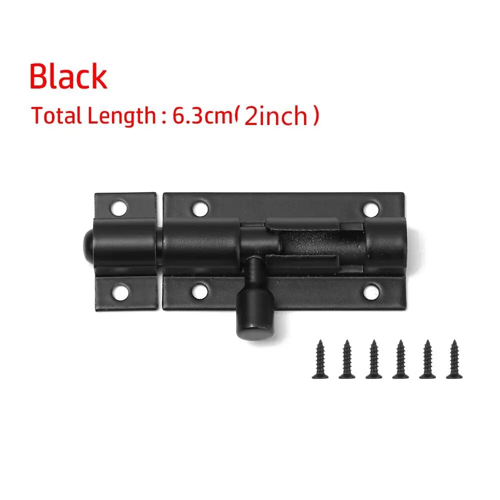 Дверной болт из алюминиевого сплава black-2inch