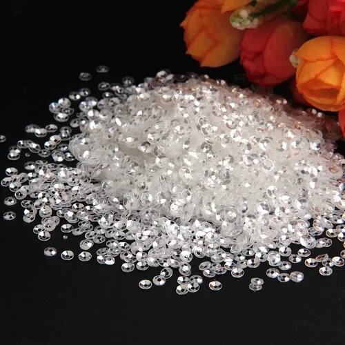Блестки серебряные, 10г, 3mm cup crystal tran