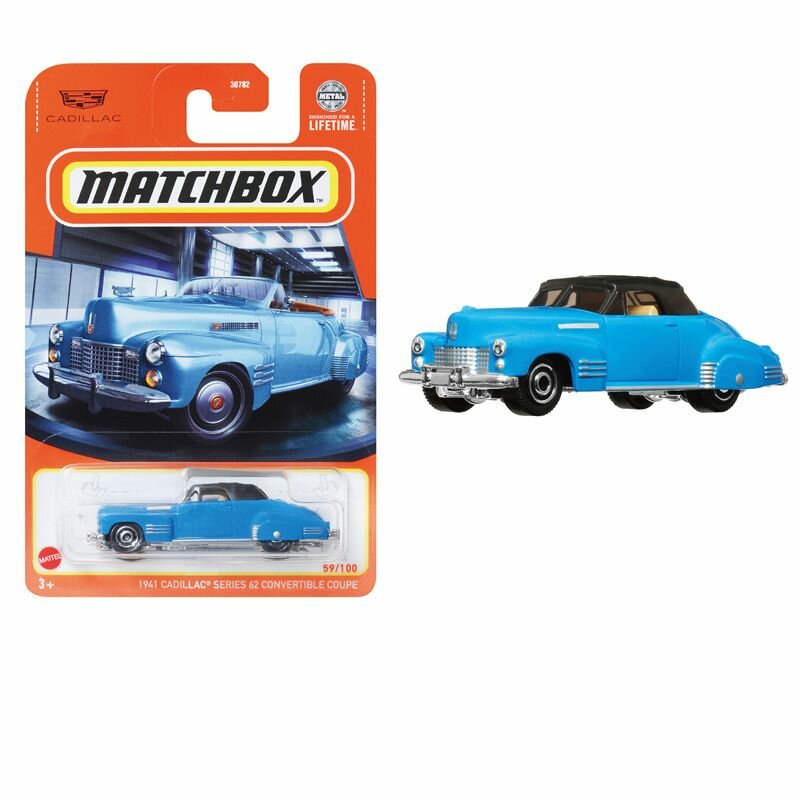 Машинка Matchbox 2024-30782:1941 Cadillac Series 62 Convertible Coupe