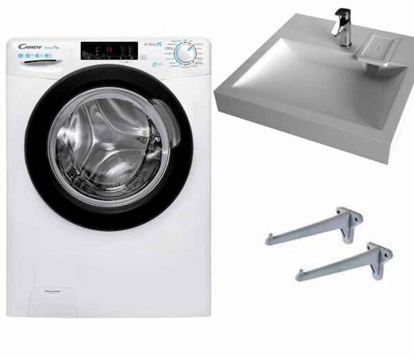 Candy smart pro CSO34 106TB1/2-07 (с паром) и раковина Solo Jazz 50, облегченная подходит для ПИК