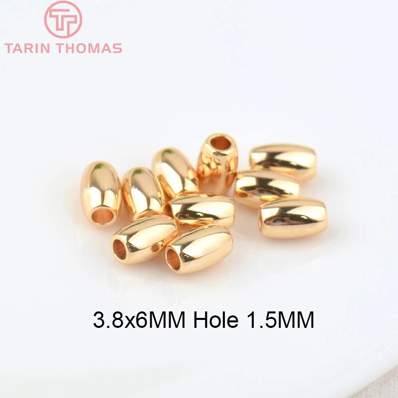 TARIN THOMAS Латунные квадратные бусины 24К золото 4x4 мм 20 шт