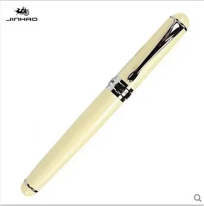 Jinhao X750 Классический стиль Серебряный зажим Металлическая перьевая ручка Перо 0,5 мм Стальные чернильные ручки для подарка Офисные принадлежности Школьные принадлежности