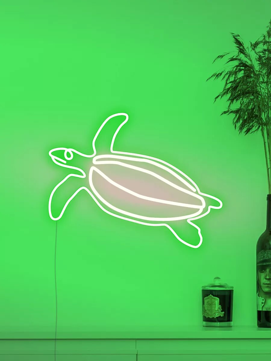 "Черепаха" неоновая лампа, светильник