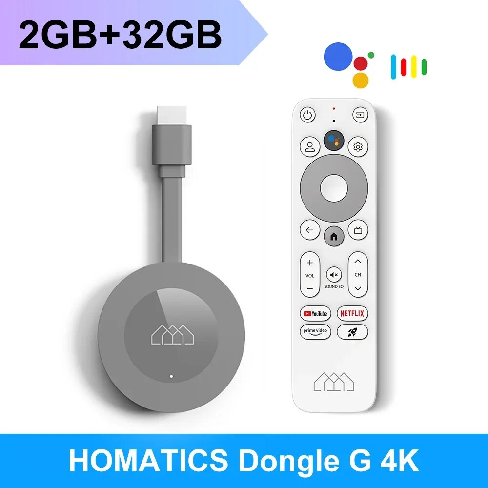 Homatics Dongle G 4K TV Stick Android 14 Европейская вилка (EU Plug), Dongle