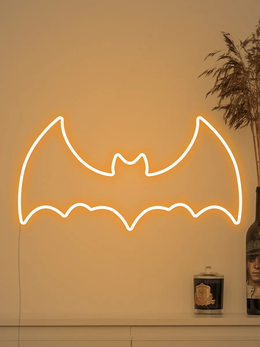 "Летучая мышь" неоновая лампа, светильник