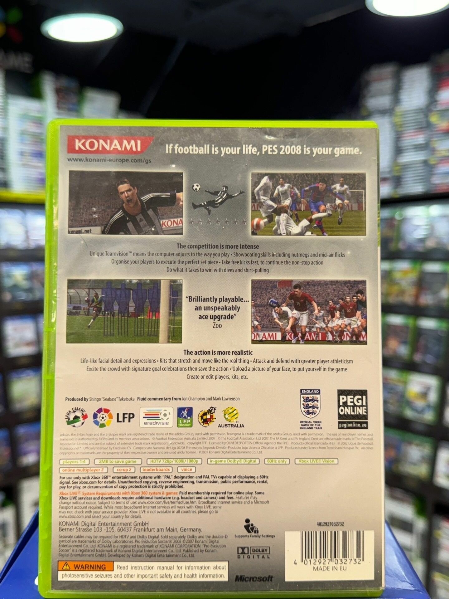 Игра PES 2008 (Xbox 360) (Box) — фото 1