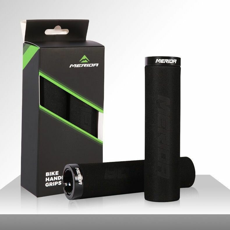 MERIDA Грипсы для велосипеда, велосипедные ручки, аксессуары для самоката, электросамоката, 2 штуки, черный
