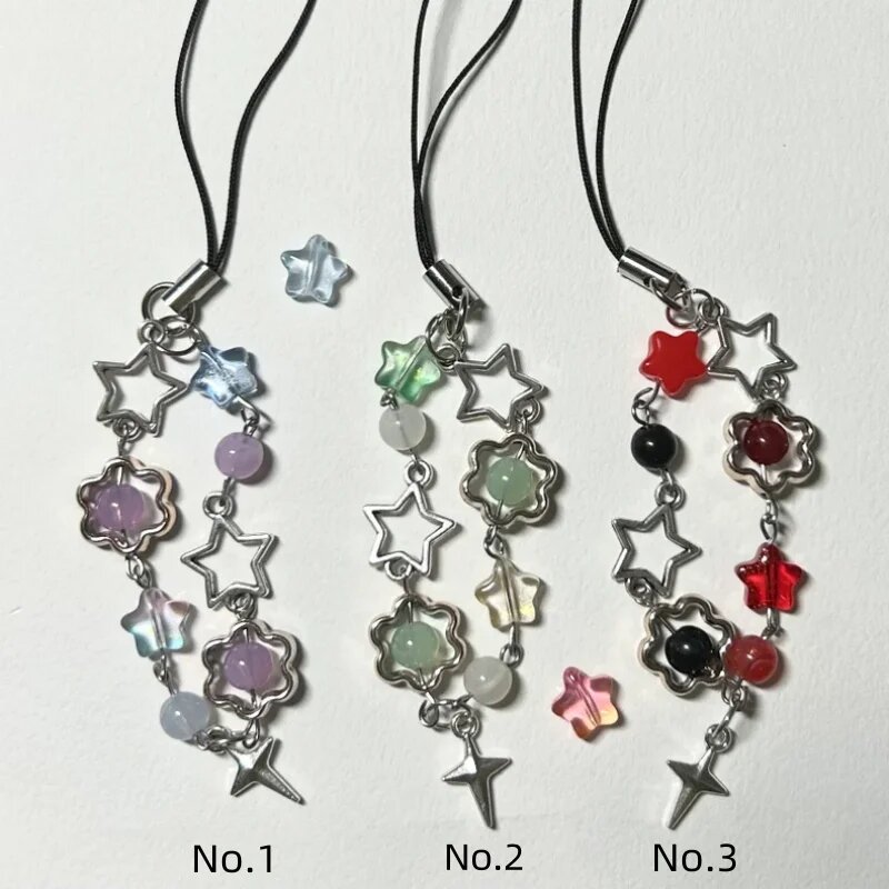 Ручная работа, Y2k, милая звезда, подвеска для телефона, ремешок для телефона, брелок No.3